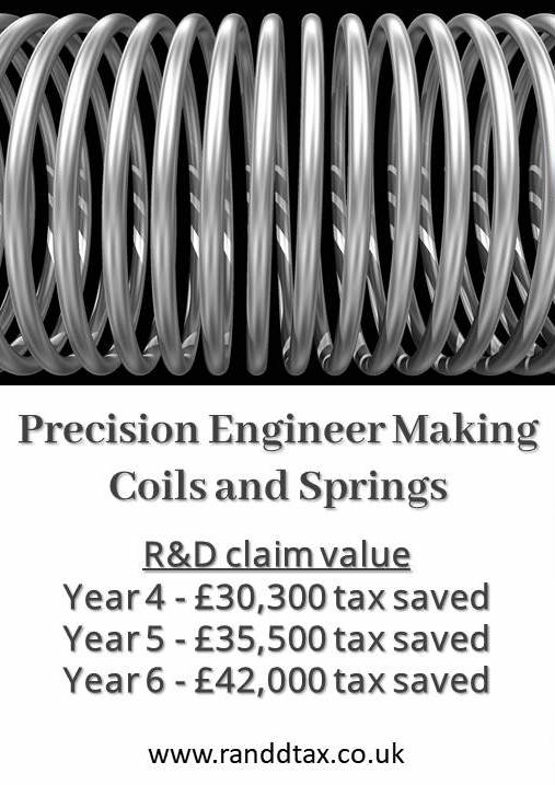 Precision Engineer Making Coils and Springs - RandD Tax